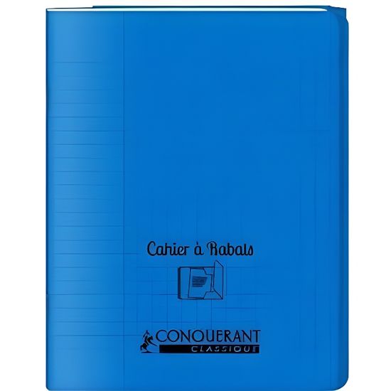 Cahier à rabats - CONQUERANT CLASSIQUE - 24x32 cm - 96 pages - Polypro ...