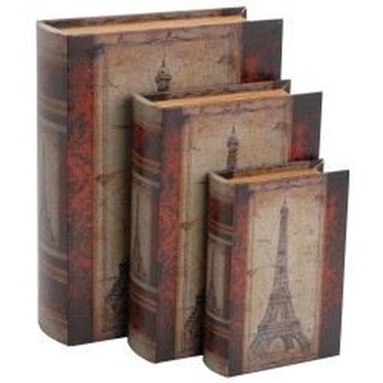 Set de 3 boites livre paris - Cdiscount Maison