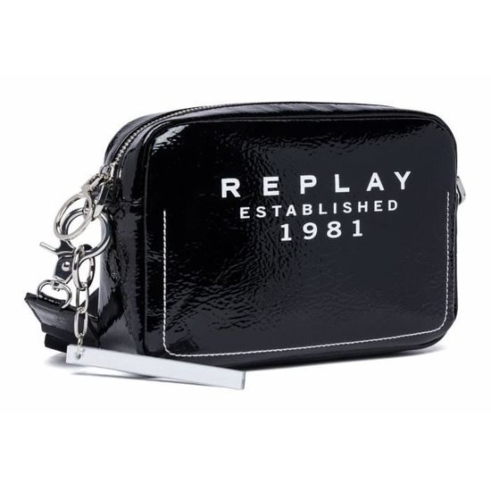 REPLAY Crossbody Bag Black [189313] - sac à épaule bandoulière sacoche ...