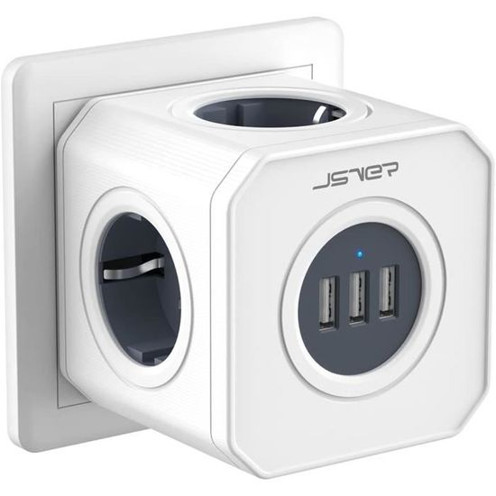 Cube Multipr Murale,Pr Multiple Usb 7 En 1 Bloc Multipr 4 Pr Usb ...