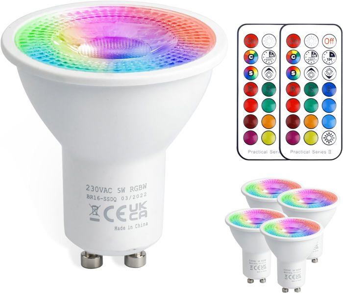 Ampoule LED GU10 5W 12 Couleurs Ampoules Spot LED Changement de Couleur ...