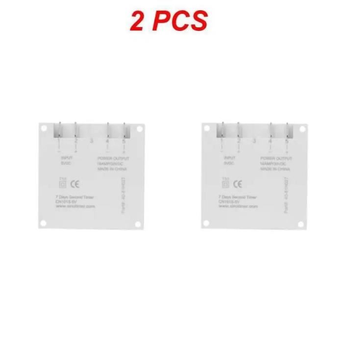 Commutateur de minuterie LCD numérique, deuxième intervalle, 5V, 12V, 24V, 110V, 220V, 7 ...