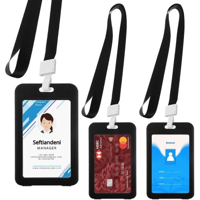 Porte Badge Double Face - Noname - Étui en Plastique Rigide ...