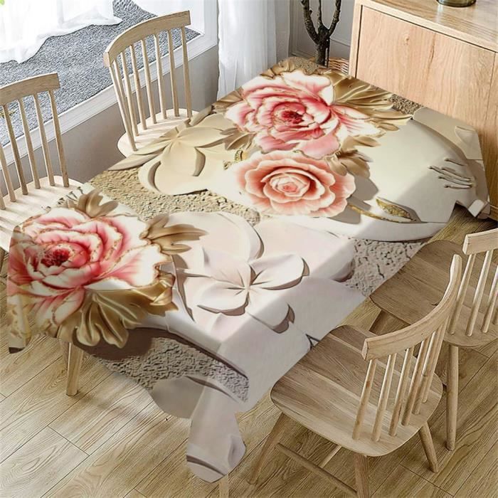 Primeval 3D Fleur Table Tissu Rectangulaire Table De Thé Couverture ...