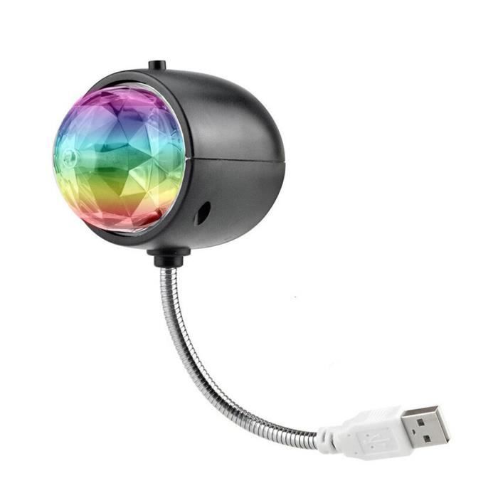 Mini boule magique de lumière Disco - LED - 4W - RGB + Blanc ...