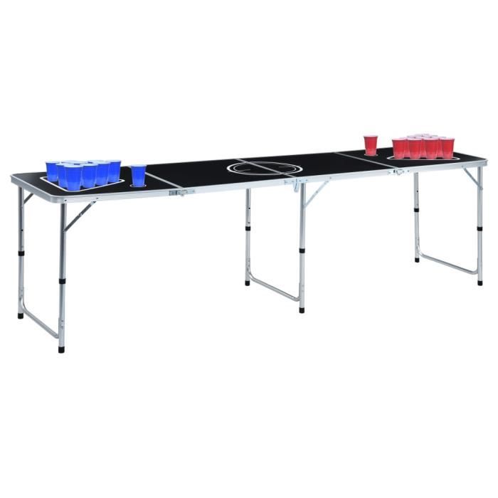 ETO- Table de bière-pong pliable avec tasses et balles 240 cm ...