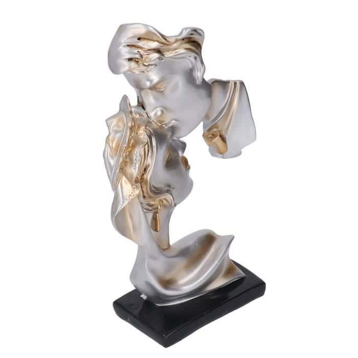 Dilwe Statue de couple rétro Couple Statue Embrasser Forme Style ...
