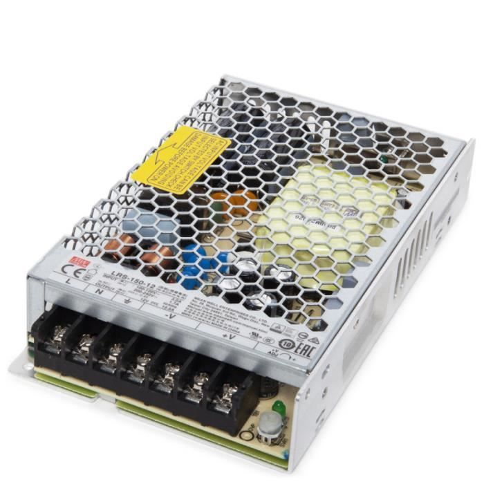 Transformateur LED Meanwell 150W 230VAC/12VDC IP20 - Cdiscount Bricolage