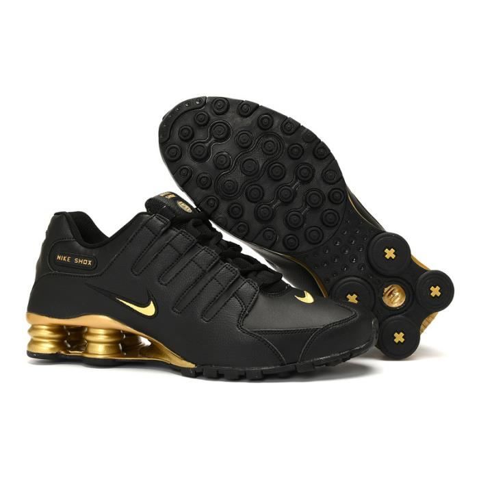 Chaussures de Running Homme - Nike SHox NZ 2 - Noir argent - Lacets - Plat - Synthétique Noir ...