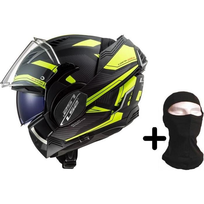 LS2 MODULABLE VALIANT II FF900 REVO NOIR HI VIS MAT - Cdiscount Auto