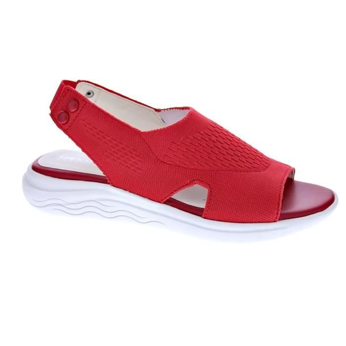 Sandales Femme Geox Spherica Ec5 Rouge - Légères et ultra-amorties ...