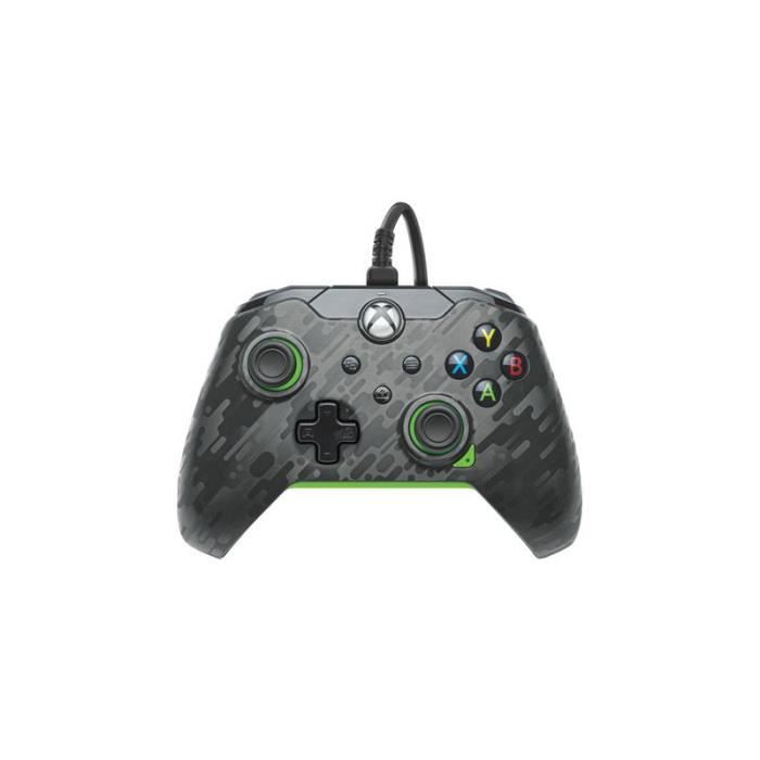 Manette de jeu - PDP - PDP MAN FIL XBOX NEON CARBON - Filaire ...