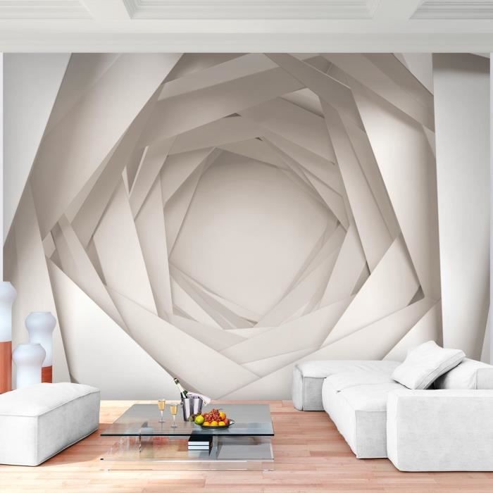 Runa art Papier Peint Intissé Tapisserie 3D Effet Abstrait 308x220 cm ...