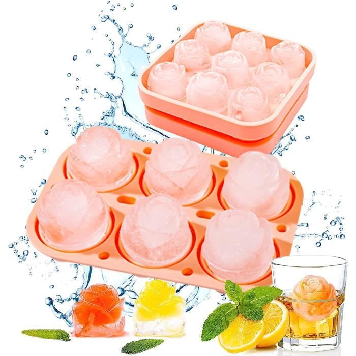 Bac À Glaçons 2Pcs Moule À Glaçons Avec Couvercle Bac À Glaçons En ...