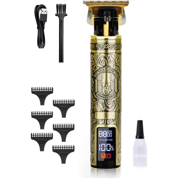 Tondeuse Barbe Homme, Tondeuse Cheveux Hommes, Imperméable Ip54 Avec Écran Lcd Usb T-Blade ...