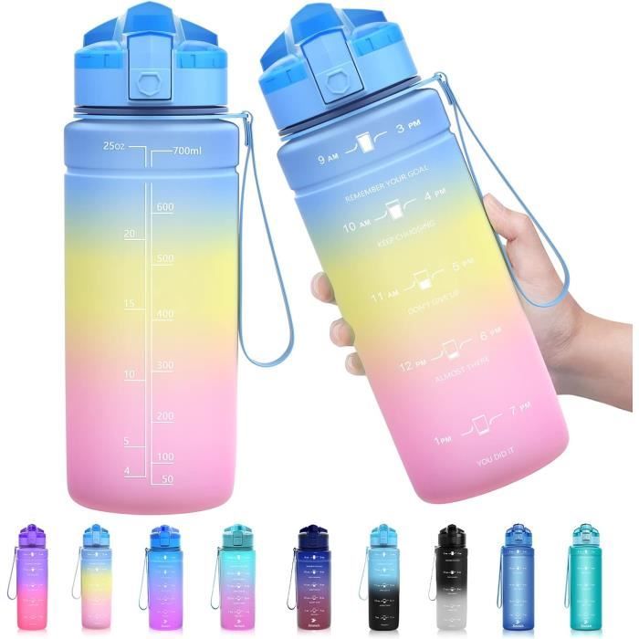 Gourde Sport, Bouteille Eau Plastique Réutilisable Sans Bpa, 500Ml-700Ml-1000Ml-1500Ml, Anti ...