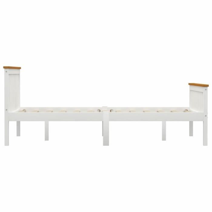 TRU Structure de Lit pour Matelas 160 x 200 cm, Lit Double en Bois de ...