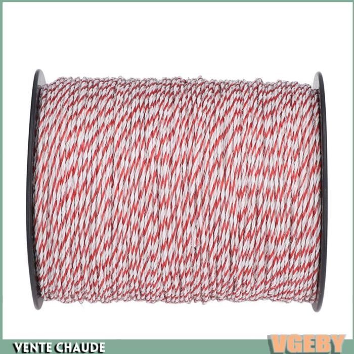 VGEBY Fil d'alimentation de clôture électrique Clôture électrique Poly ...