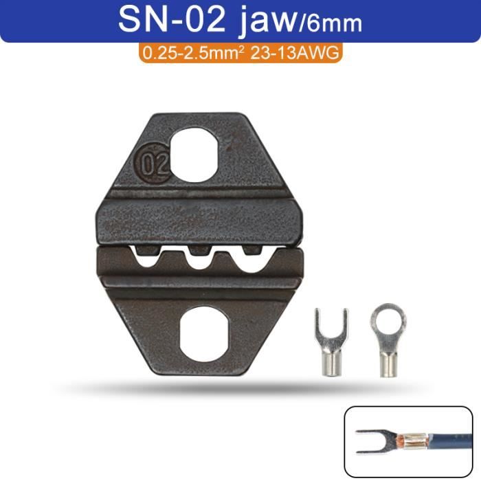 PINCE DE SERRAGE,HS-SN-02 jaw--Pince à sertir SN-6mm, mâchoire SN 28B-48B-2-02WF-0725-06WF-16WF ...