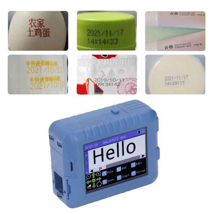 ZJCHAO Imprimante de code QR à jet d'encre 3 Mini Imprimante à Jet D ...