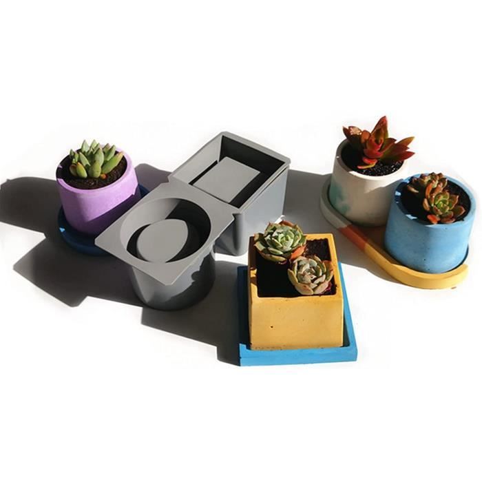 Moule en Silicone pour Plante Pot De Fleurs Moule De Fleur en Pot ...