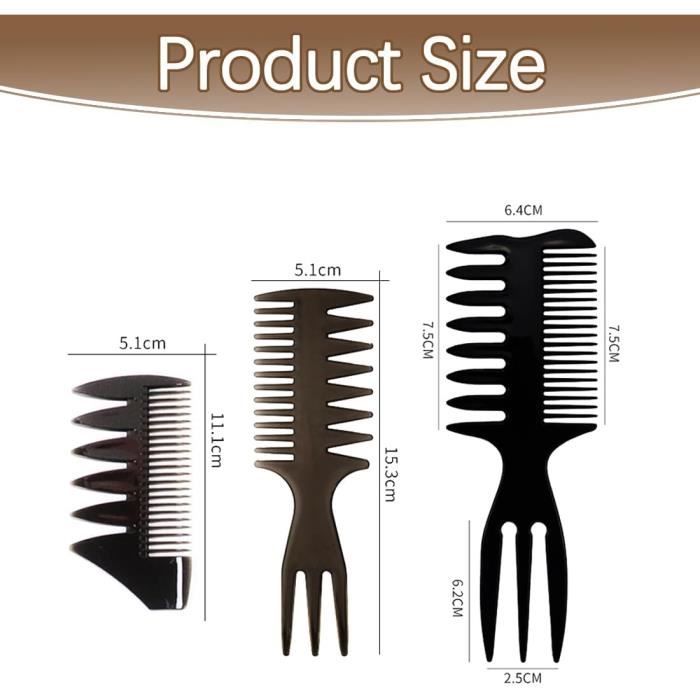 6 Pièces Peigne De Coiffure Pour Homme, Peigne Salon Coiffure, Peigne ...
