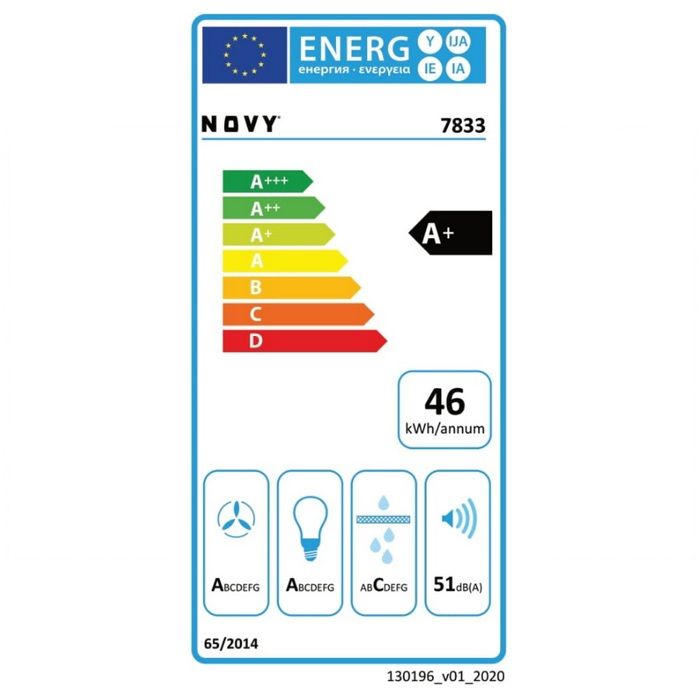 Novy Hotte décorative murale 90cm 467m3/h noir - D7833 - Cdiscount ...