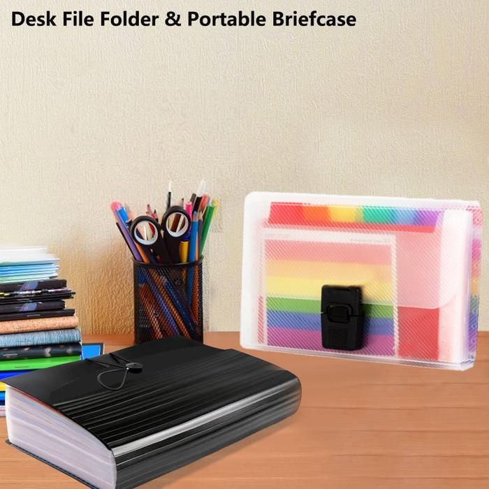 File Organizer A6 Portable Expanding Document Holder for Office School ...