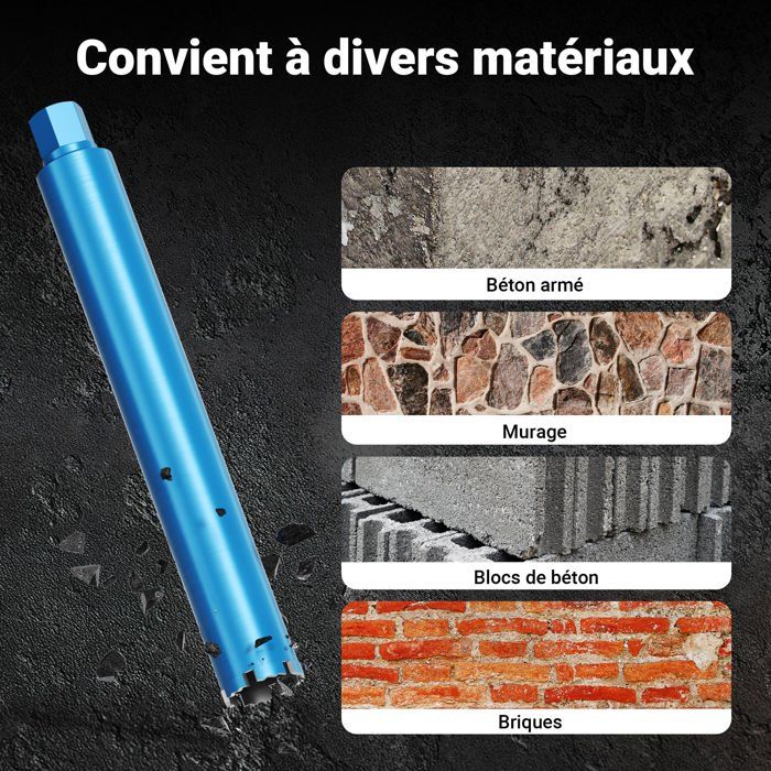 Wiltec Foret diamant pour Carotteuse Ø 67 mm – Rendement moyen – 1¼ UNC ...