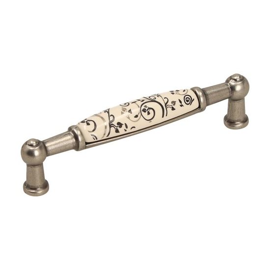 Poignée UP21, nickel patiné, porcelaine MLK-12, 96 mm - Cdiscount Bricolage