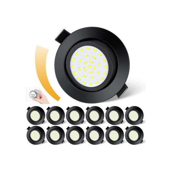 Spots LED Encastrables Dimmables 5W IP44 Dexnump (Lot de 12 ...
