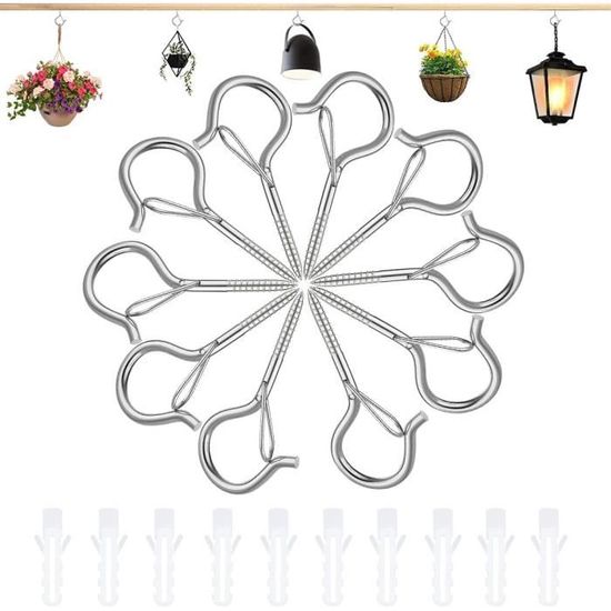Crochets À Vis, 10 Pièces M4 Vis Crochet Inox Avec Cheville, Crochet ...