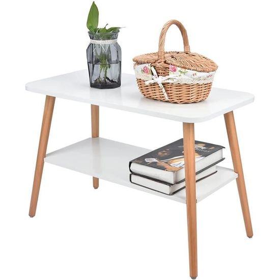 Table dappoint de canapé, petite table de collation rectangulaire ...