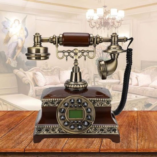 Téléphone Fixe,Téléphone De Style Rétro Classique,Bureau Rétro-Éclairé ...