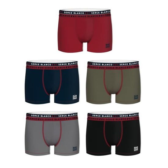 Boxer homme Serge Blanco Confort et Qualité -Assortiment modèles photos ...