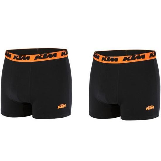 Boxers Homme - KTM - BCX2BASS2 - Noir - Lot de 2 - Coton Noir ...