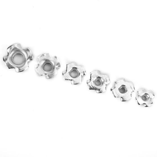 Écrou en T - ZJCHAO - 120 pièces - Acier au carbone galvanisé - Protection contre la rouille ...