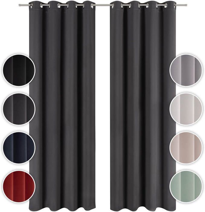 - Lot de 2 Rideaux Occultants - Rideau Thermique Isolant Anti Froid ...