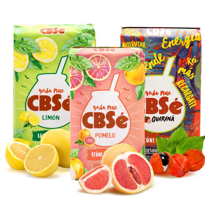 Yerba Maté Kit CBSé Saveurs Diverses 3 × 500g - Energia Guarana, Pomelo ...