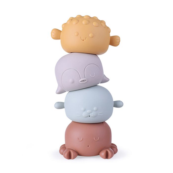 Jouets de bain Jouets empilables souples pour bébé Jouets de bain en ...