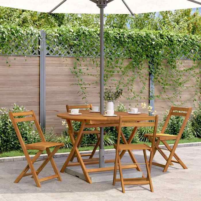 Table pliable de jardin BDM - Balcon et terrasse - 110 cm - bois d ...