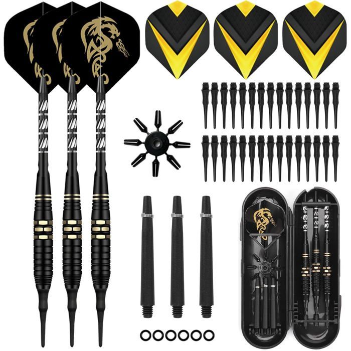 Flechette Pointe Plastique avec Boîtie,3 PCS Flechettes avec 30 ...