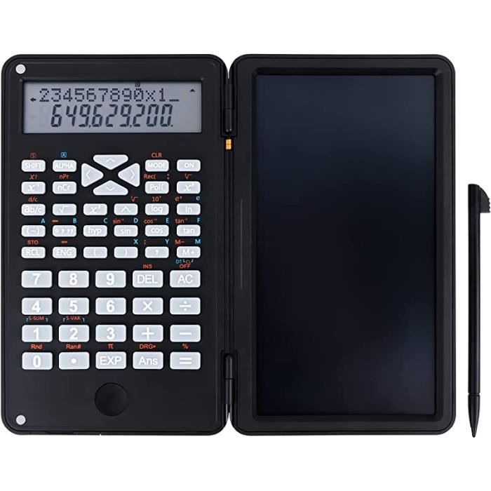 Calculatrice avec Tablette décriture - Portable et Pliable - Avec Bloc ...