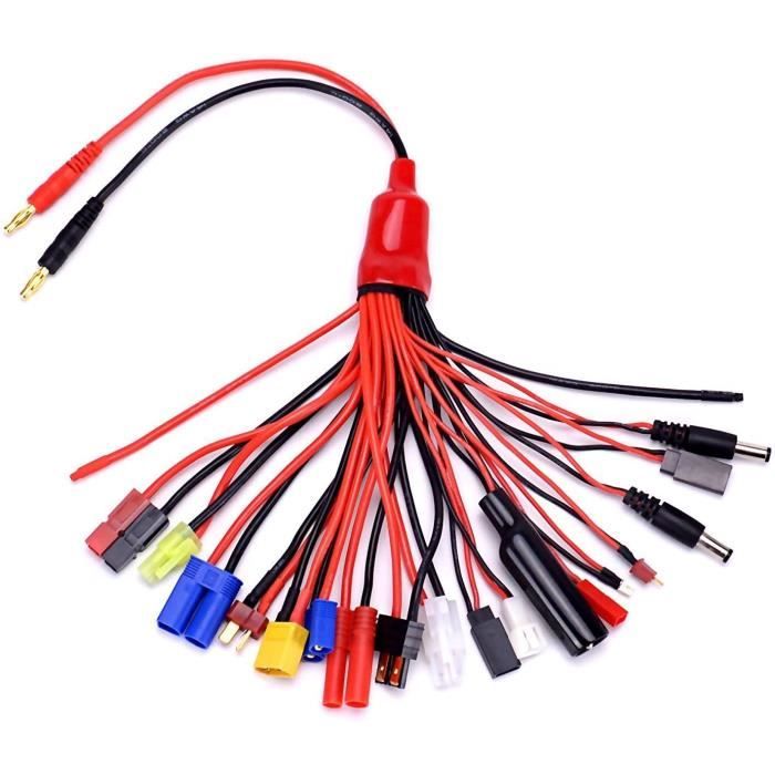 YUNIQUE FRANCE 19-en-1 Banana Plug RC Lipo Chargeur Adaptateur Câble ...
