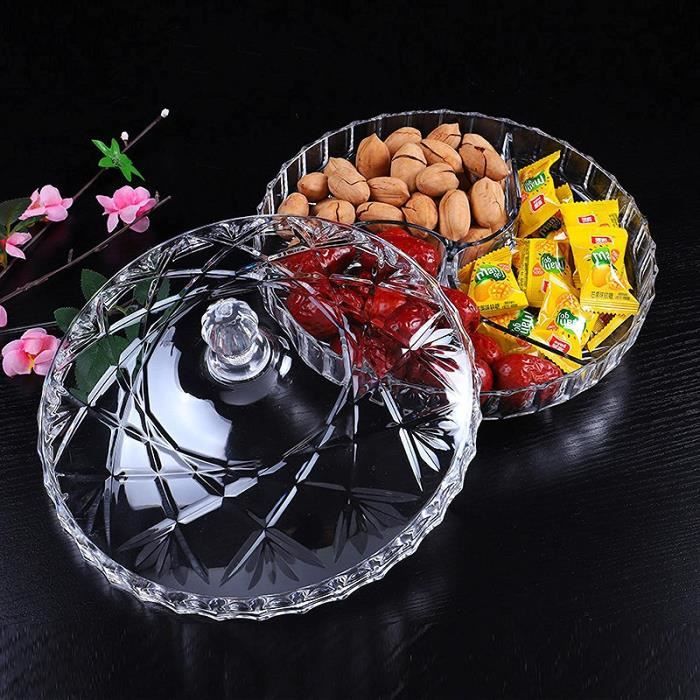 Corbeilles à Fruits Transparent Acrylic Plate Fruit Basin Dry Candy ...