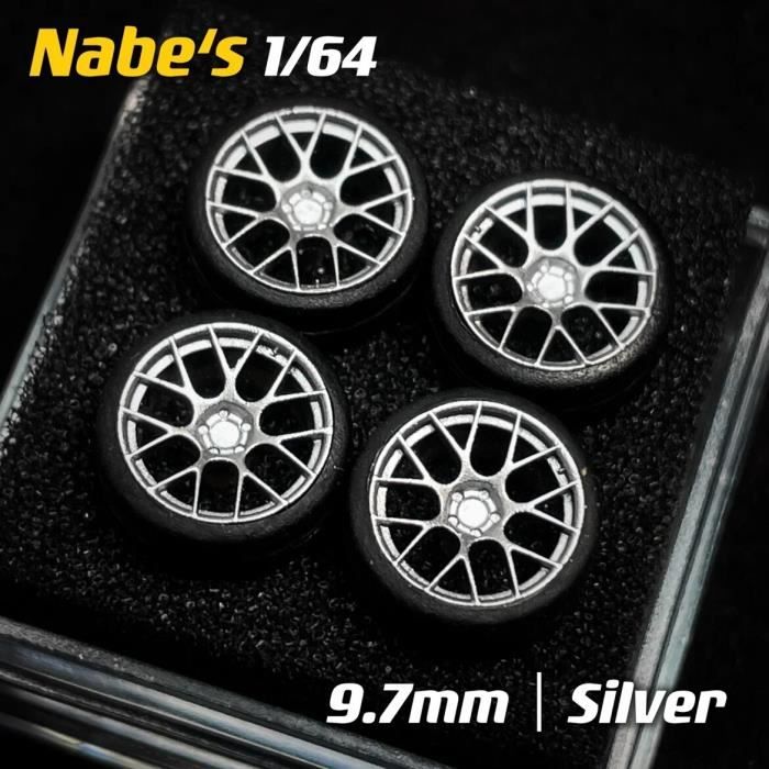 Roues et pneus - Rev7 - Silver 9.7 - Modèle 1:64 - Couleur Argent ...