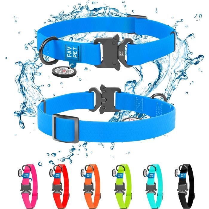 Collier Pour Chien Biothane Avec Étiquette Id Qr, Collier Imperméable ...