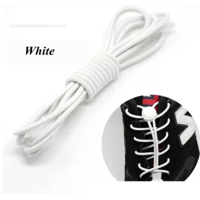 LACET DE CHAUSSURE Blanc 5 paires lacets élastiques sport lacets de ...