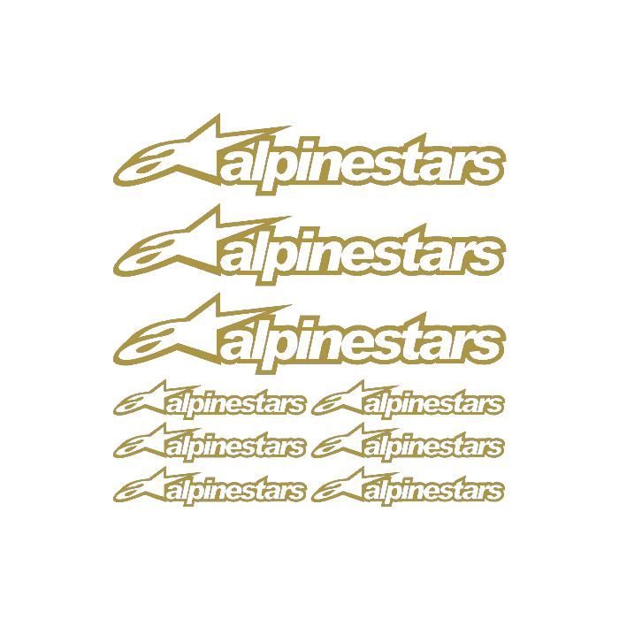 Kit stickers alpinestars Ref: SPON-017 Or - Cdiscount Auto
