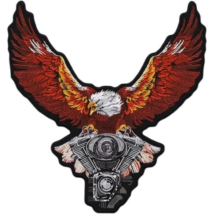 Écusson brodé à repasser Motif aigle Grand format 30,5 cm [416 ...
